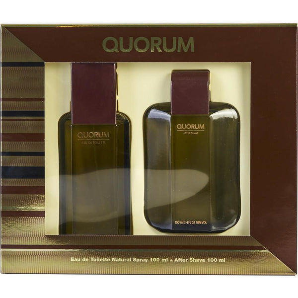 Buy Quorum 2PCS Gift Set 100ML EDT Spray + 100ML After Shave (Men ...